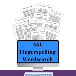 ASL Sign Language Wordsearch Puzzles-24 Printable PDF Puzzles With ...