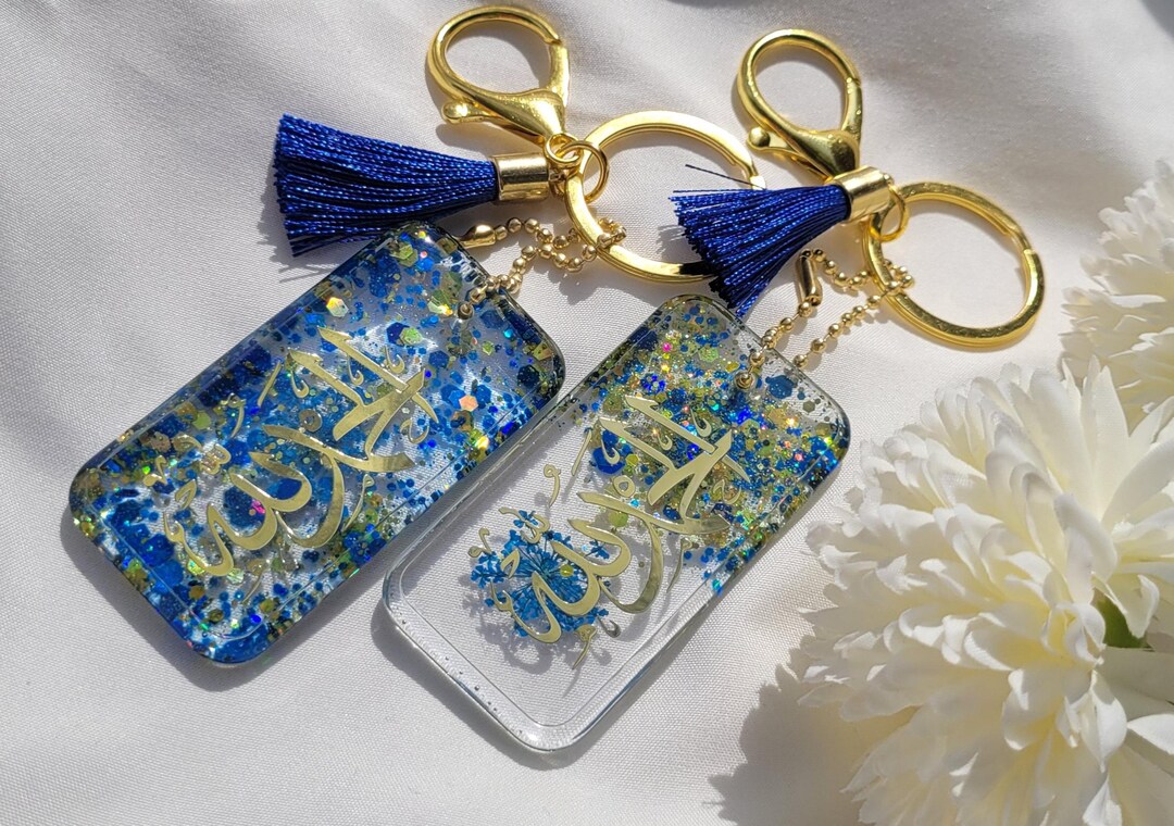 Islamic Keychain / Alhamdulillah Keychain / Resin Art / Handmade ...