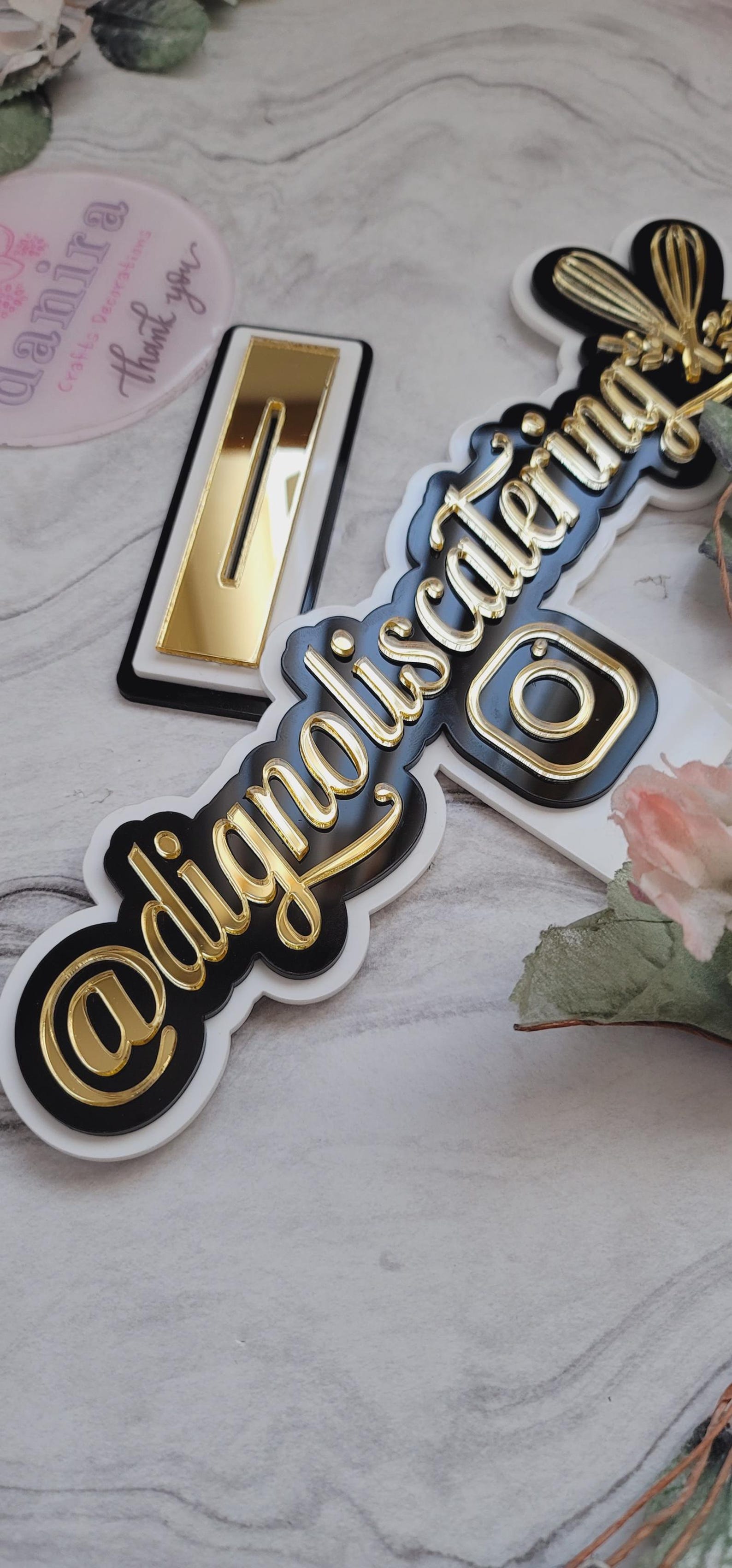Custom Business Social Media Sign, Acrylic Watermark, Inst Red Social ...