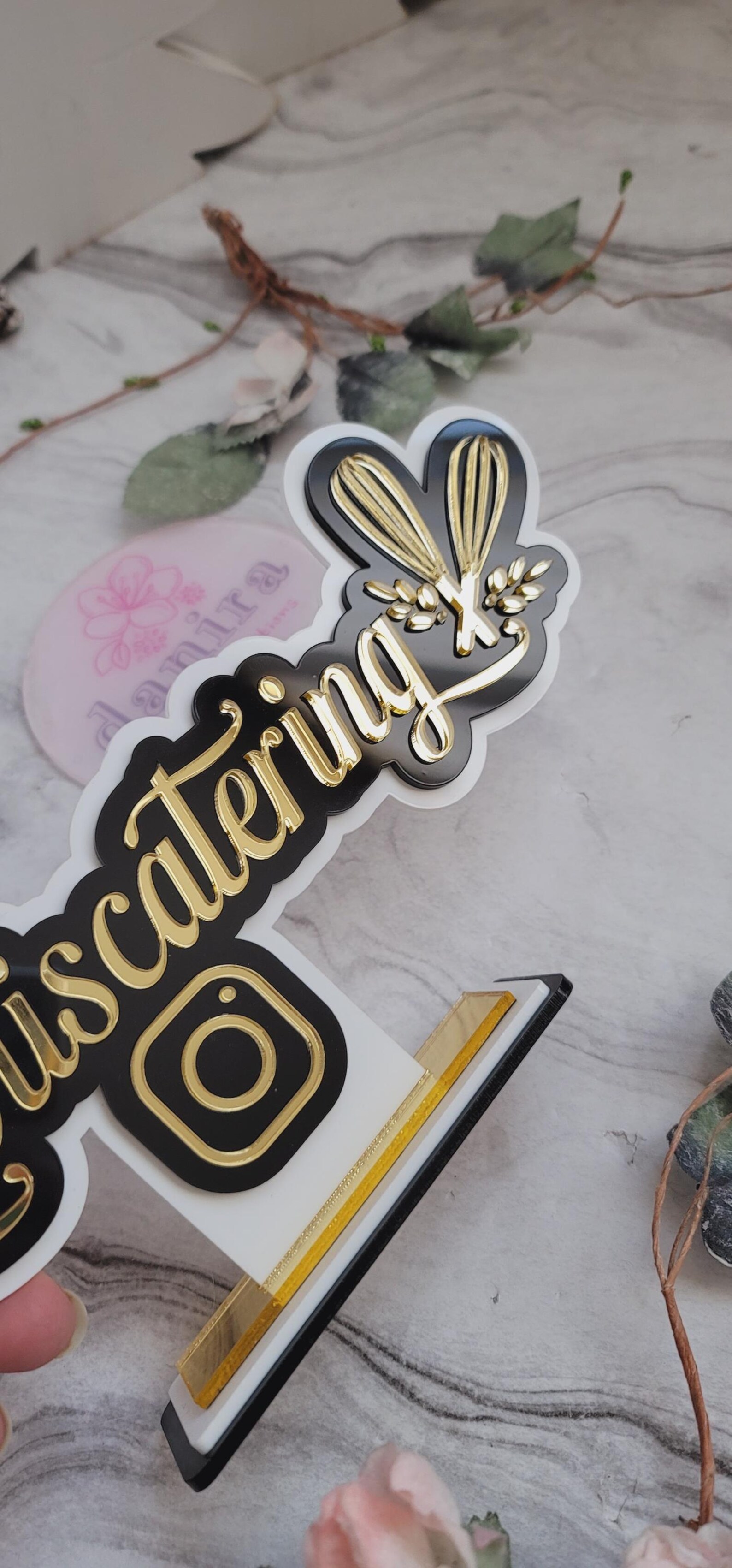 Custom Business Social Media Sign, Acrylic Watermark, Inst Red Social ...