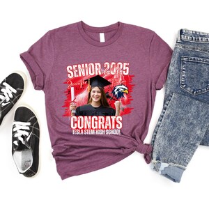 Senior 2025 Custom, Class of 2025 Shirt, Senior 2025 Retro Tee, Perfect ...