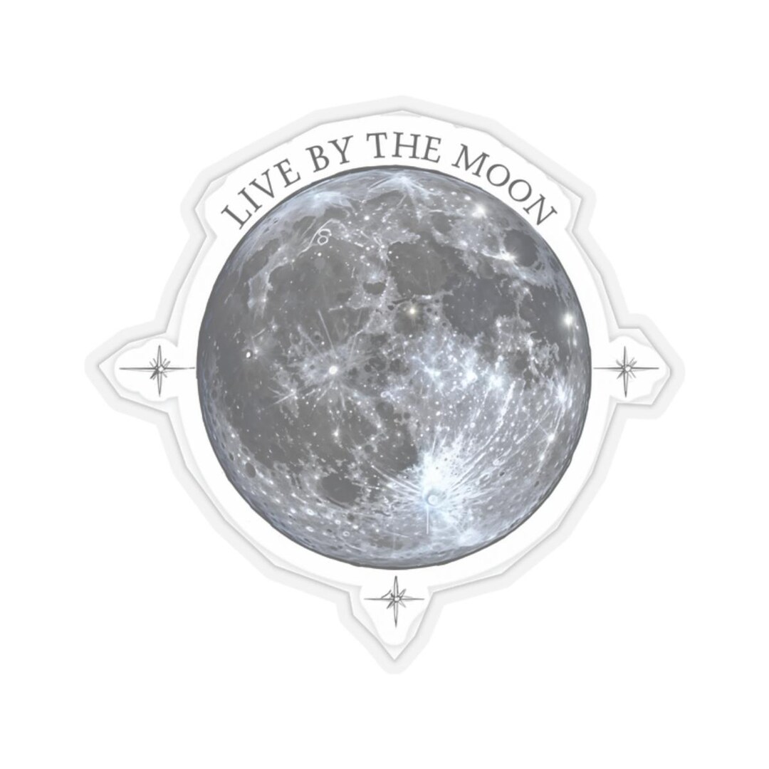 Moon Phase Kiss-cut Stickers, Lunar Cycle Sticker, Celestial Decal ...