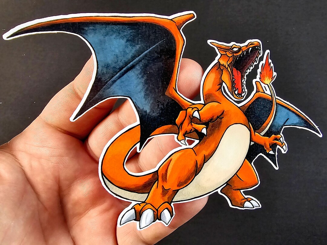 Charizard Sticker | Pokemon Sticker | Hand Drawn Sticker for Laptops ...
