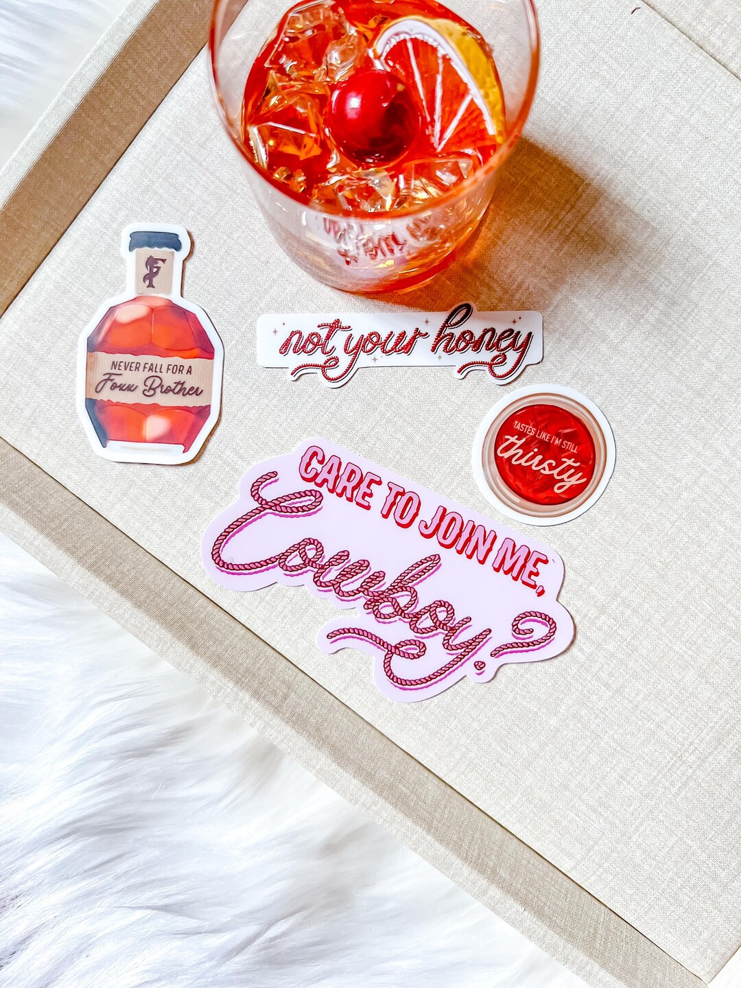 Bourbon & Lies Sticker Pack | Victoria Wilder Collection | Waterproof ...