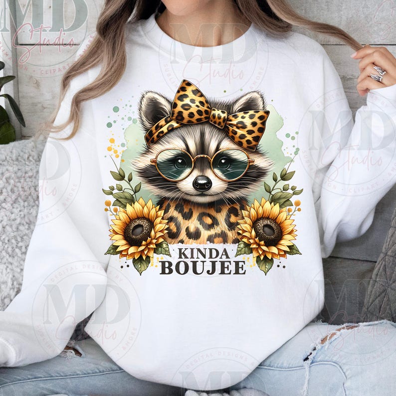 Kinda Boujee Kinda Broke Png, Funny Baby Raccoon Cow PNG, Funny Mom ...