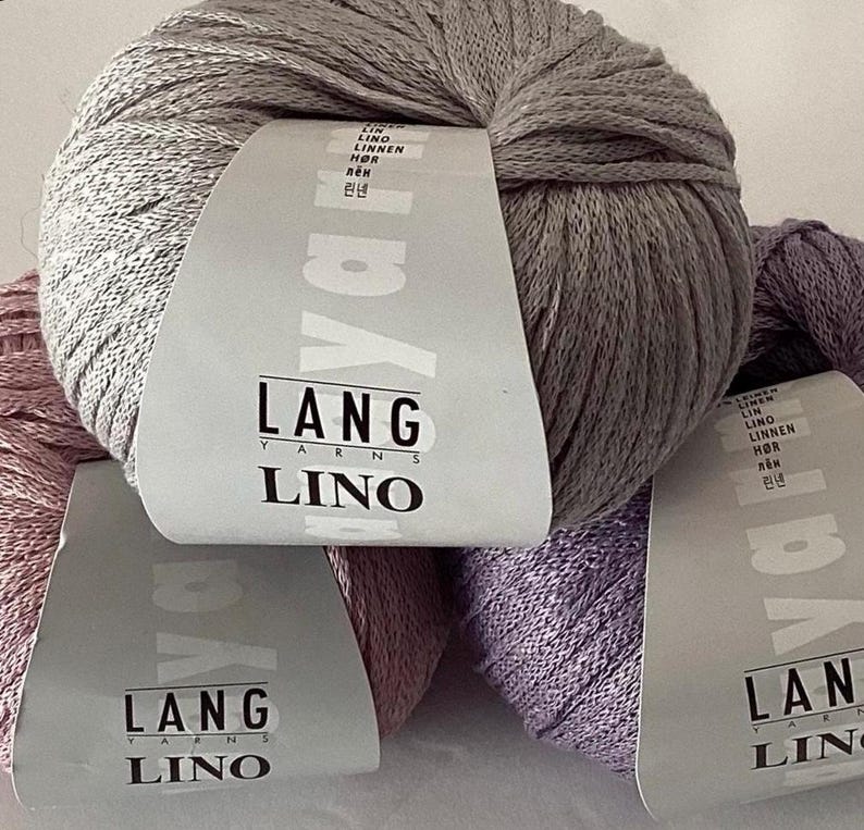 Lang Lino | Worsted Weight Yarn | 50g Balls | 100% Linen | Ribbon ...