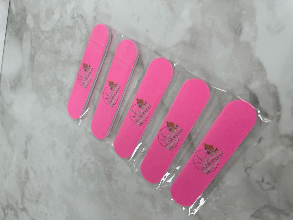 5 Pcs of Nail File, Double Sided Nail File, Pink Nail File, Nails ...