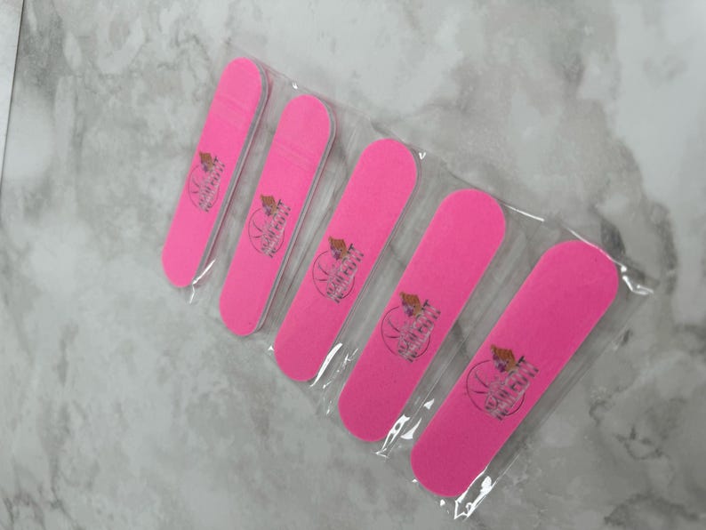 5 Pcs of Nail File, Double Sided Nail File, Pink Nail File, Nails ...