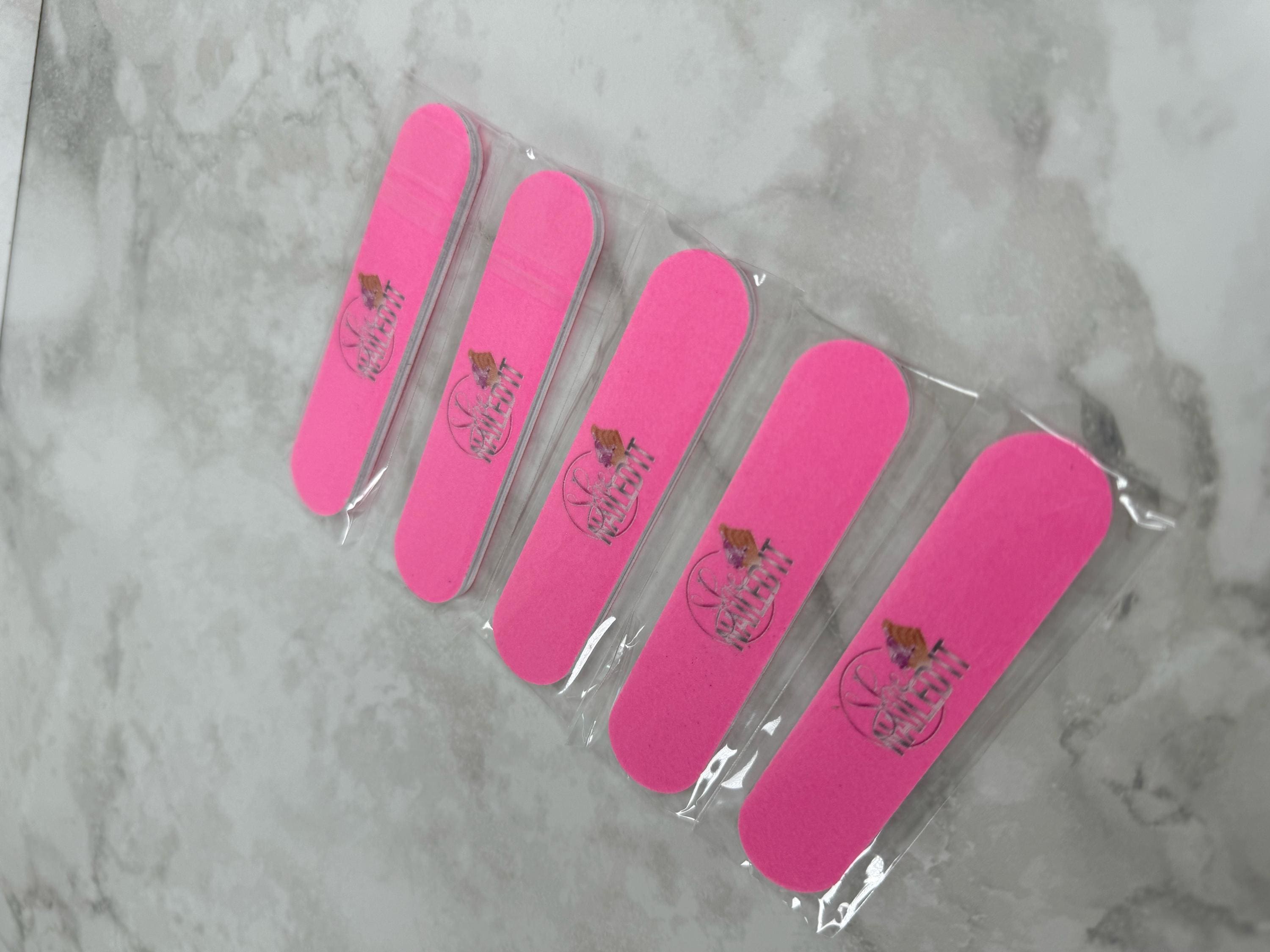 5 Pcs of Nail File, Double Sided Nail File, Pink Nail File, Nails ...
