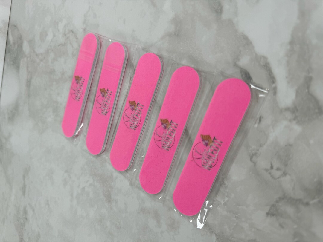 5 Pcs of Nail File, Double Sided Nail File, Pink Nail File, Nails ...