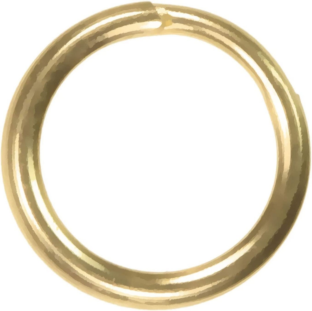 14K Gold Round Split Ring - Etsy