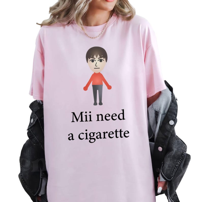 Mii Need A Cigarette Retro Shirt Png Digital File, Inappropriate Dank ...