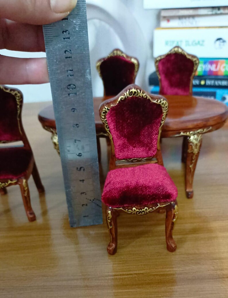 Vintage Miniature Dining Table Set, Miniature Dining Table, Victorian ...