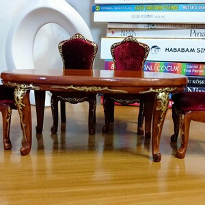 Vintage Miniature Dining Table Set, Miniature Dining Table, Victorian ...
