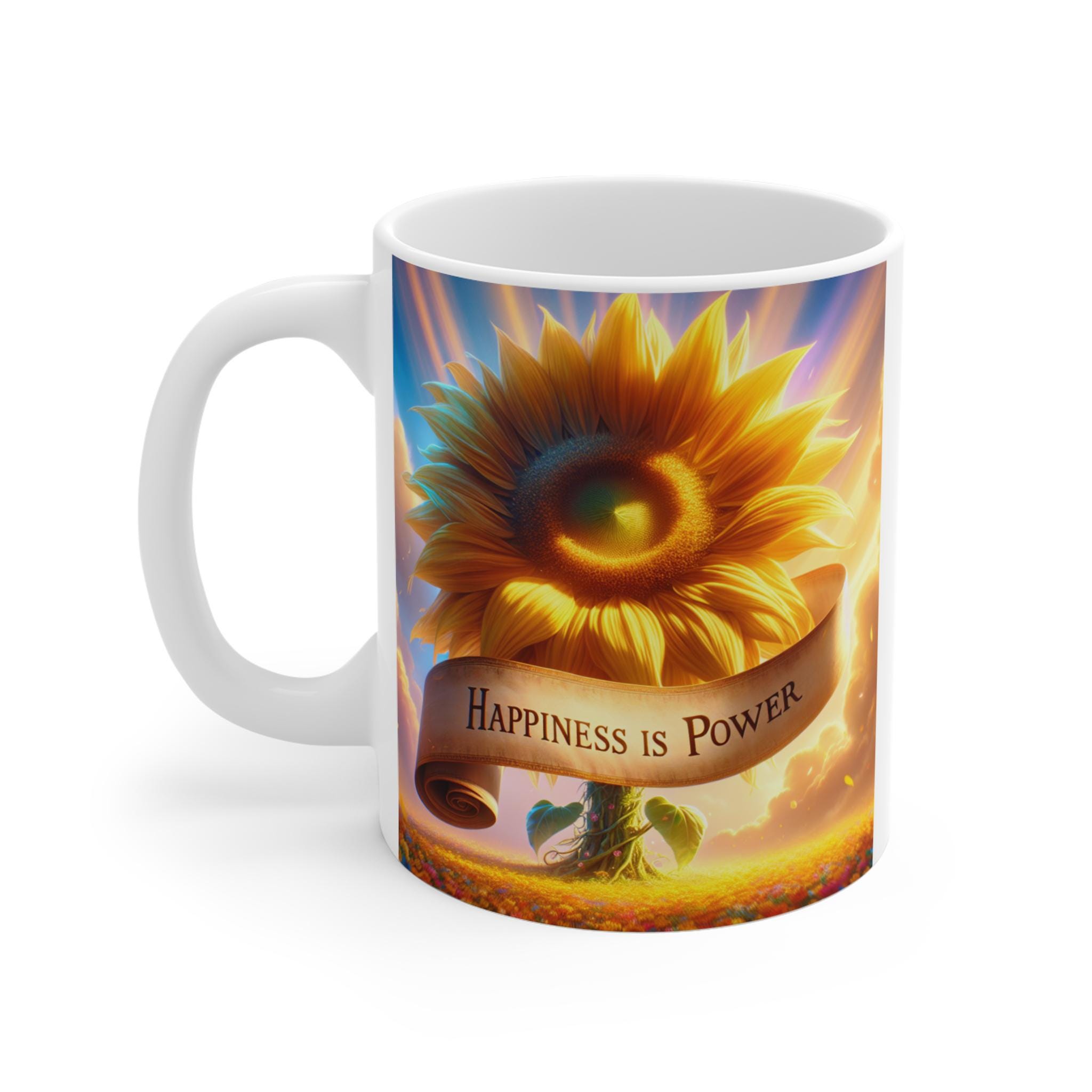 Happiness is Power Coffee Mug, Mental Health Awareness Cup, Positive ...