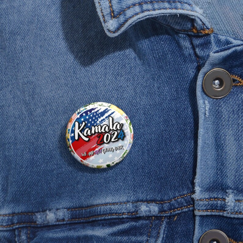 Political Pin Button, Kamala Harris 2024 Campaign Badge, Election Pin ...