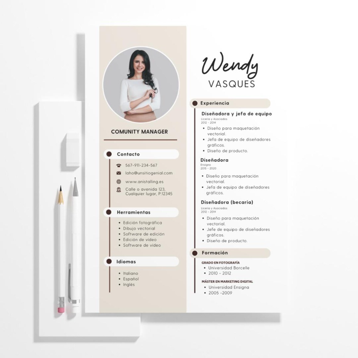 Editable Resume Template | Customizable in Canva for Women - Etsy