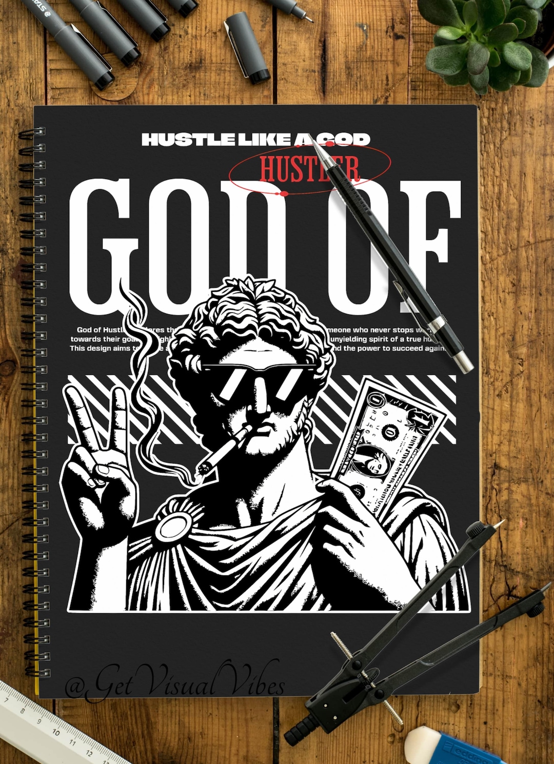 Hustle Like A God PNG: High-resolution Digital Image - Etsy