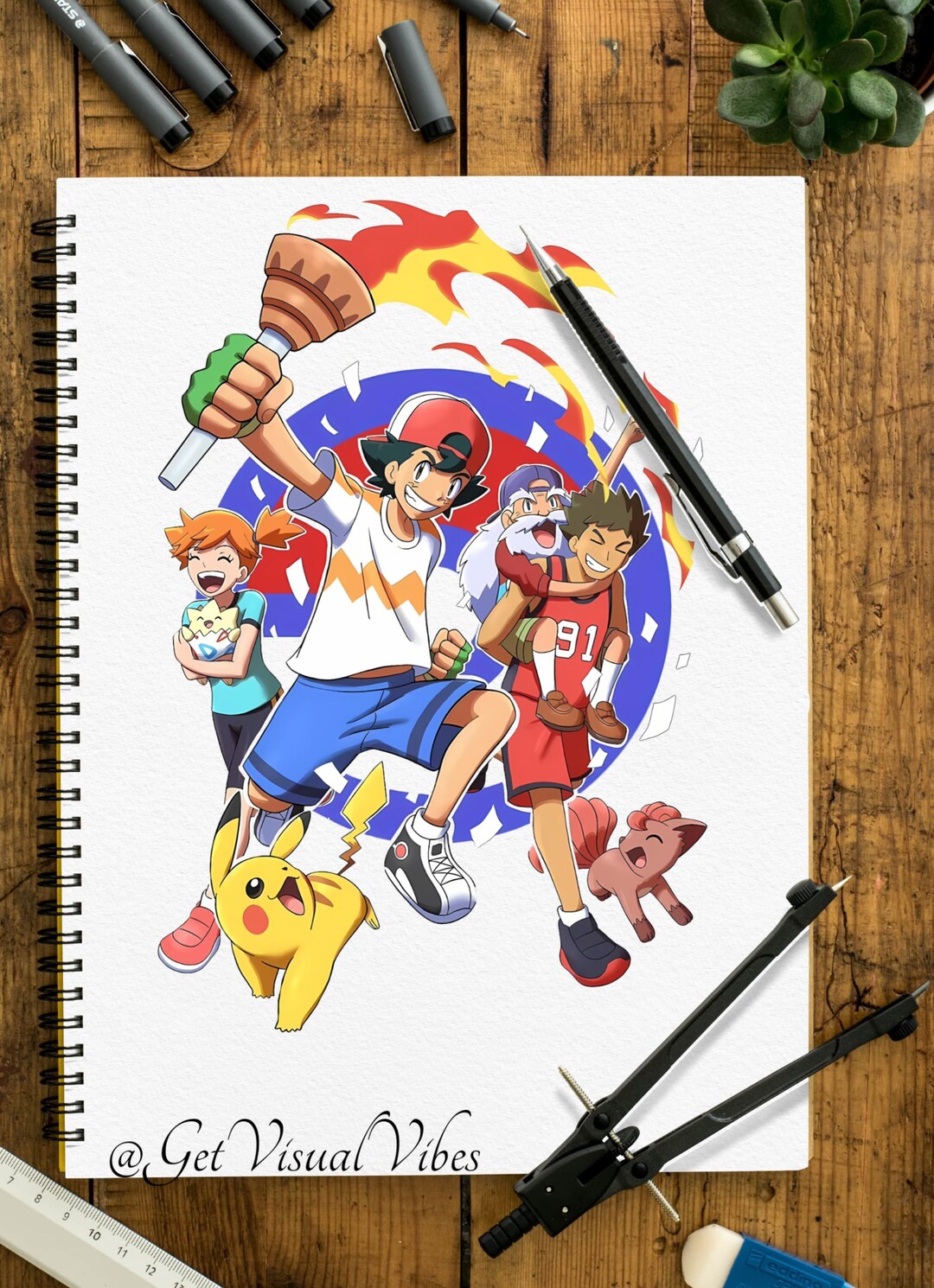 Pokemon Cartoon Characters, Pikachu, Ash Catchem, Kids Cartoon, Digital ...