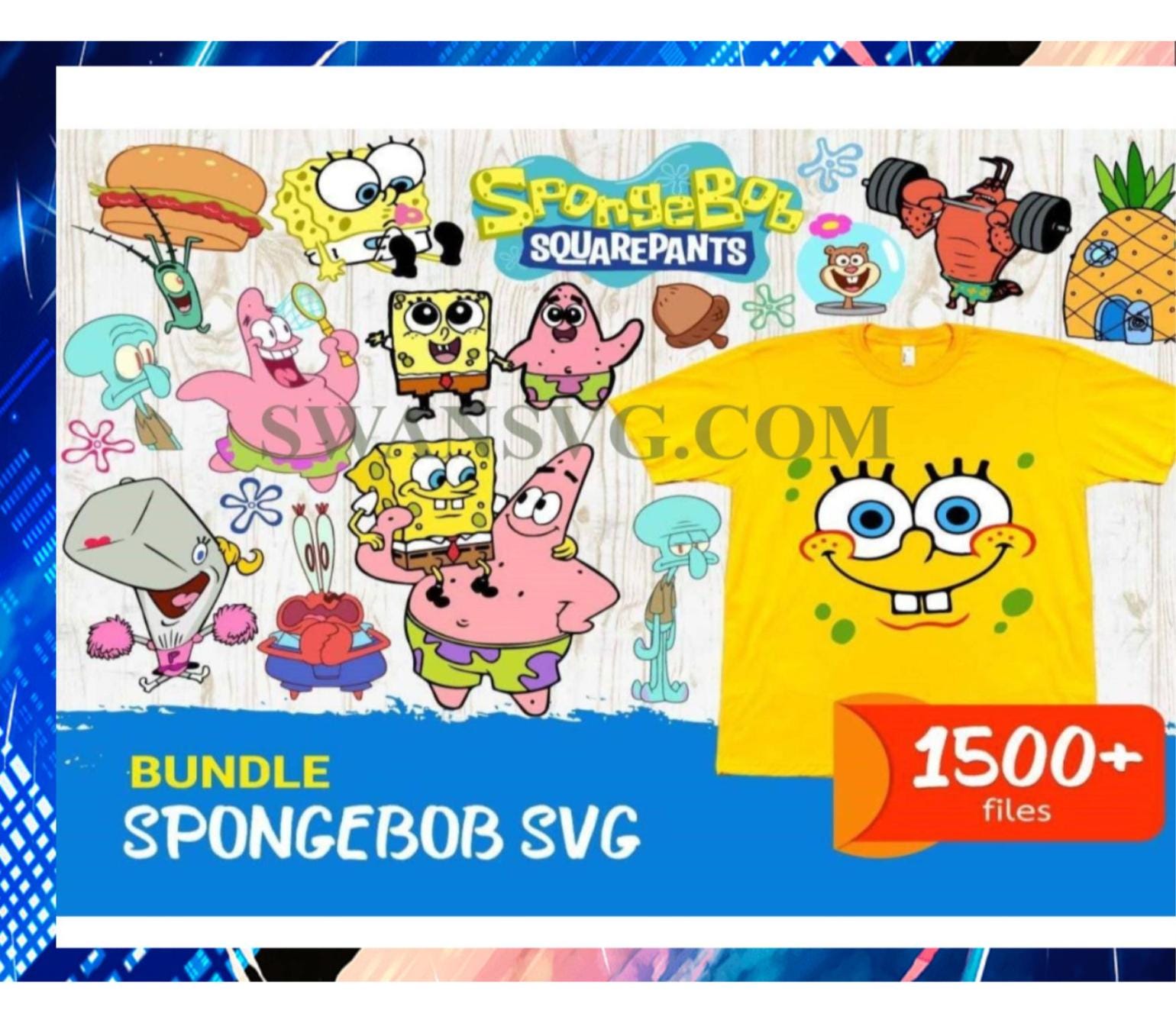 1500 Spongebob Mega Bundle, Trending Svg, Spongebob Characters Svg - Etsy