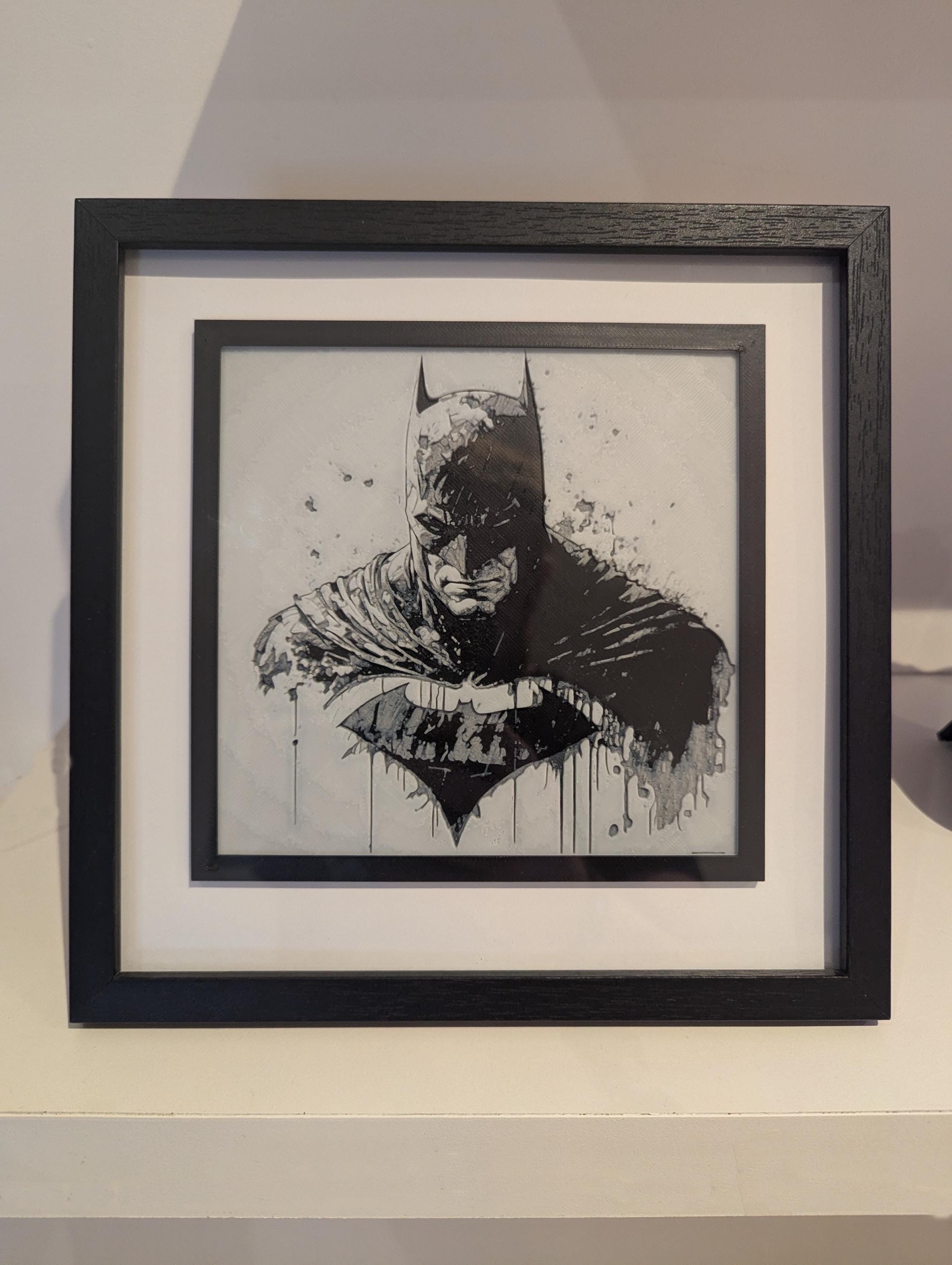 Hand-finished 3D Printed Batman Hueforge – Framed Art, Dark Knight ...