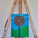 ORIGINAL Creepy Sunflower Painting, Banal Background Artwork, Cringe ...