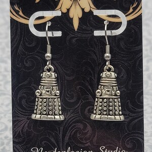 Dalek Earrings, Doctor Who, Dr. Who, Dangle Charm Earrings, Gift for ...