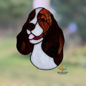 English Springer Spaniel Handmade Stained Glass Suncatcher - Etsy