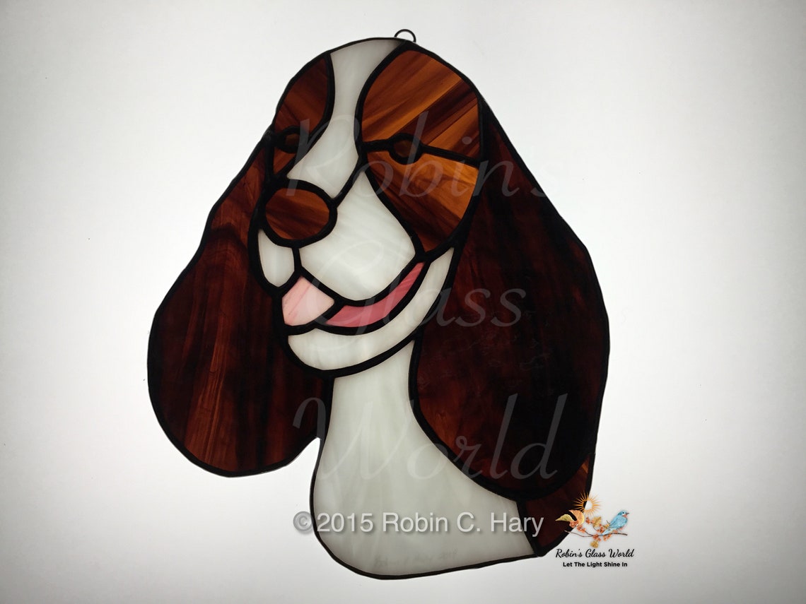 English Springer Spaniel Handmade Stained Glass Suncatcher - Etsy
