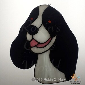 English Springer Spaniel Handmade Stained Glass Suncatcher - Etsy