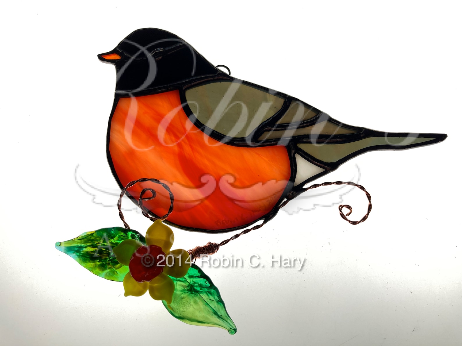 Robin Handmade Stained Glass Suncatcher | Etsy