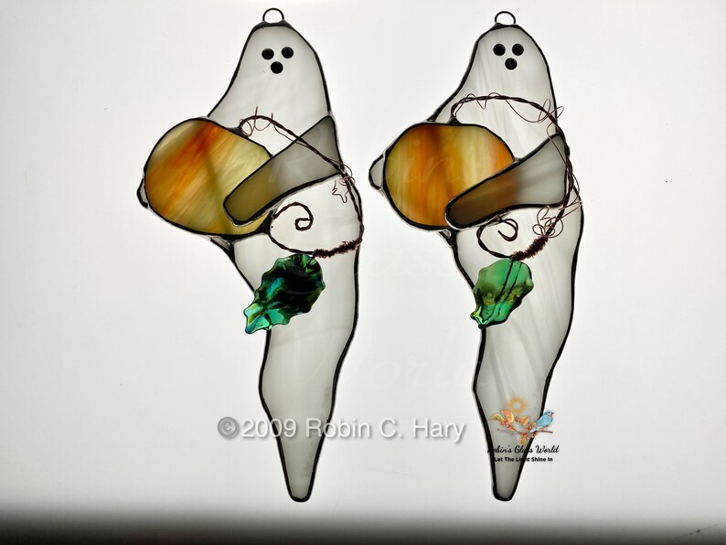 Ghost Handmade Stained Glass Suncatcher - Etsy