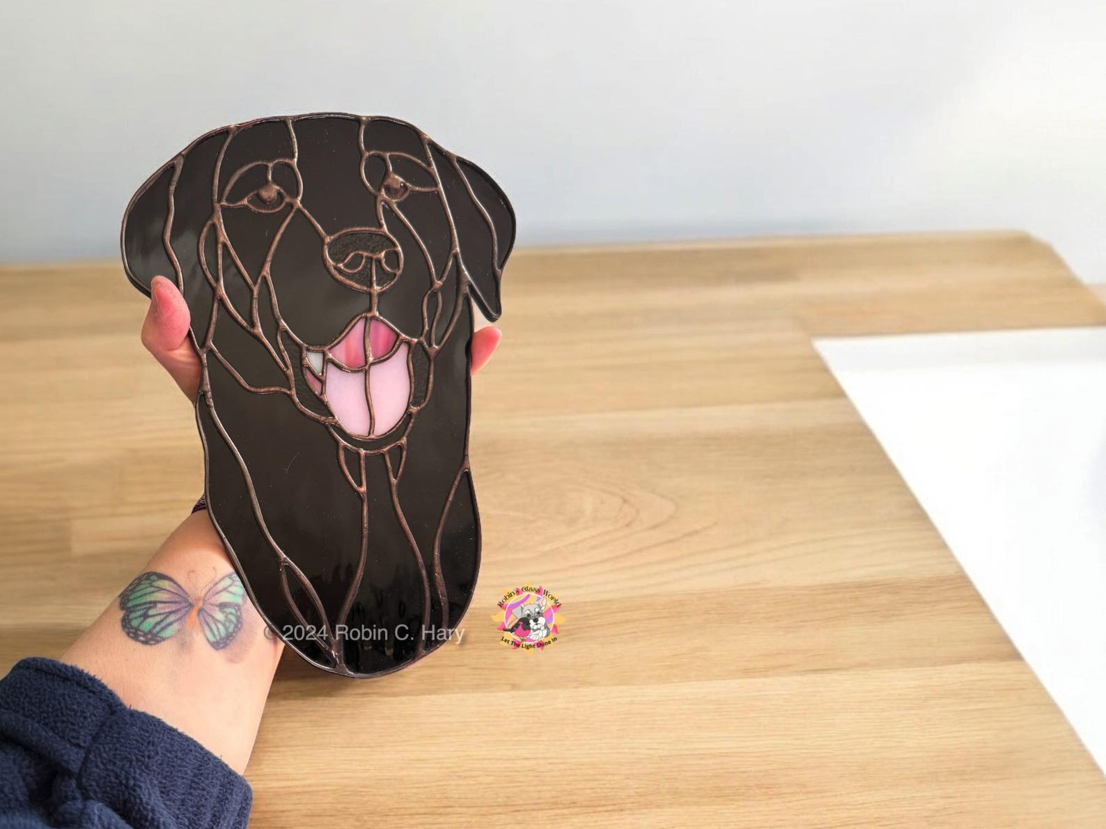 Labrador Retriever Handmade Stained Glass Suncatcher/ Dog Lover Gift ...