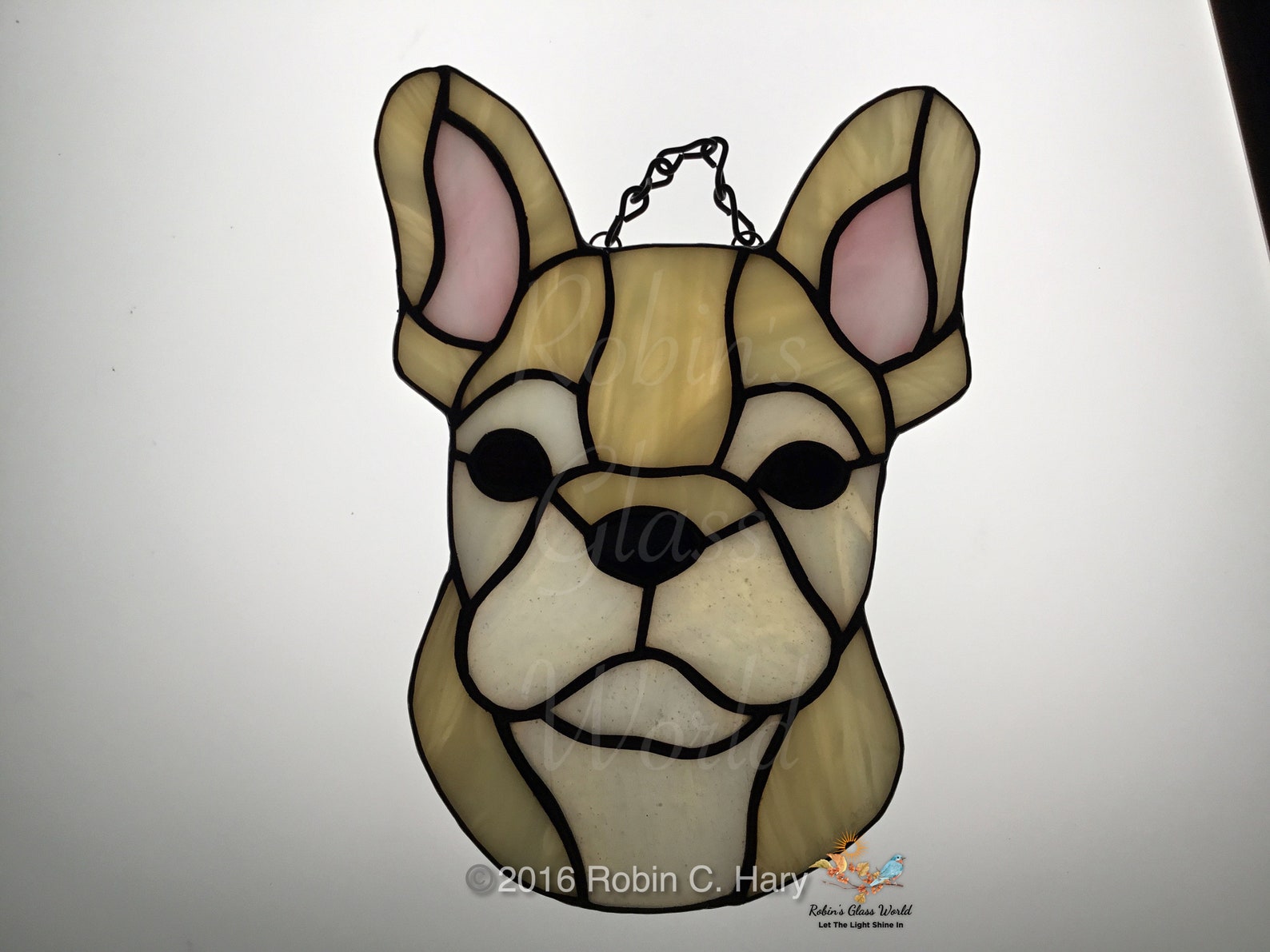 French Bulldog Handmade Stained Glass Suncatcher - Etsy