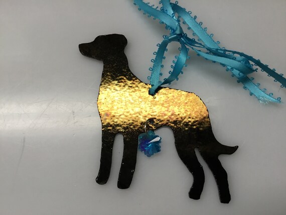 Catahoula Silhouette Stained Glass Ornament Dog Memorial | Etsy