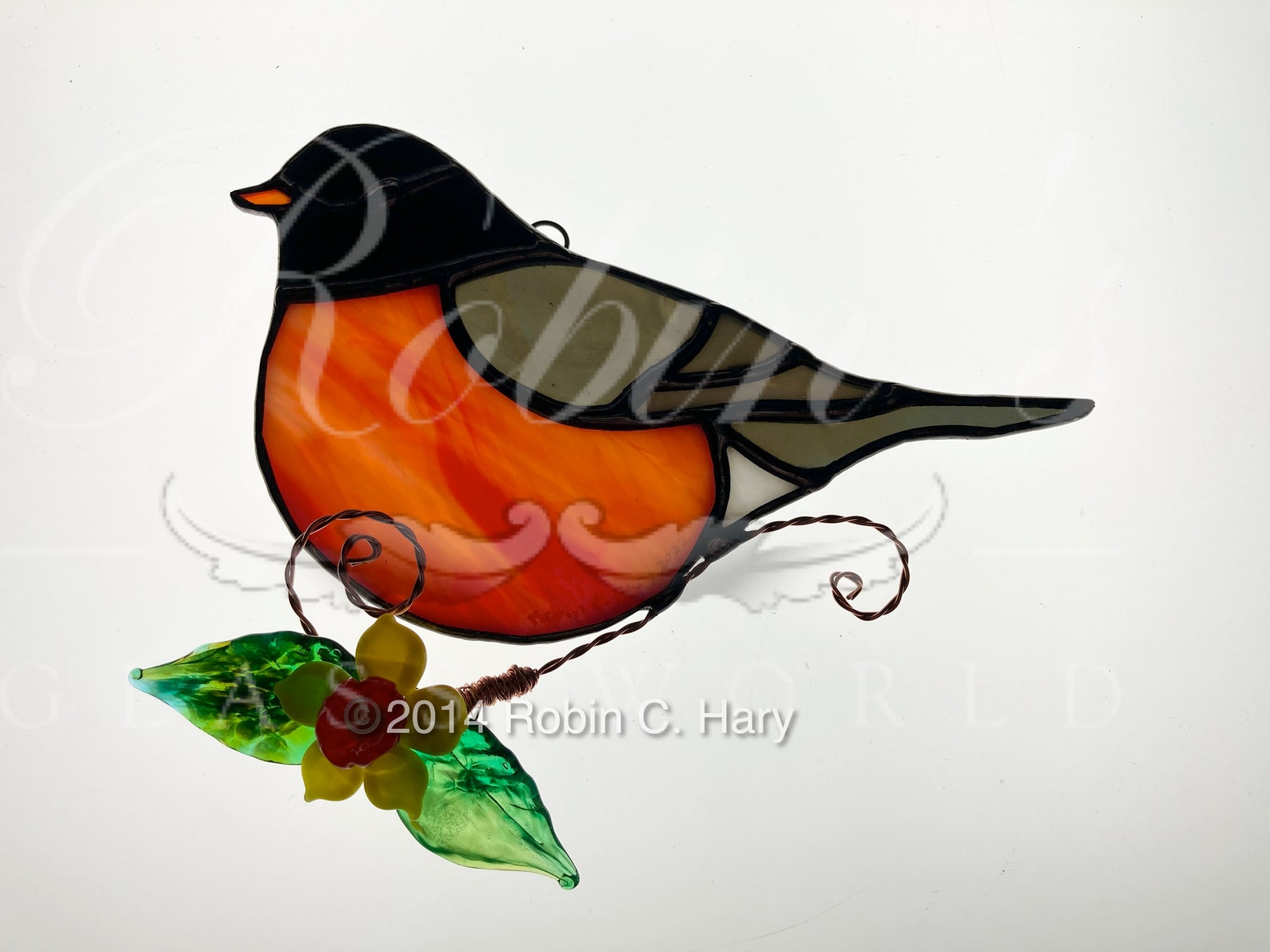 Robin Handmade Stained Glass Suncatcher | Etsy