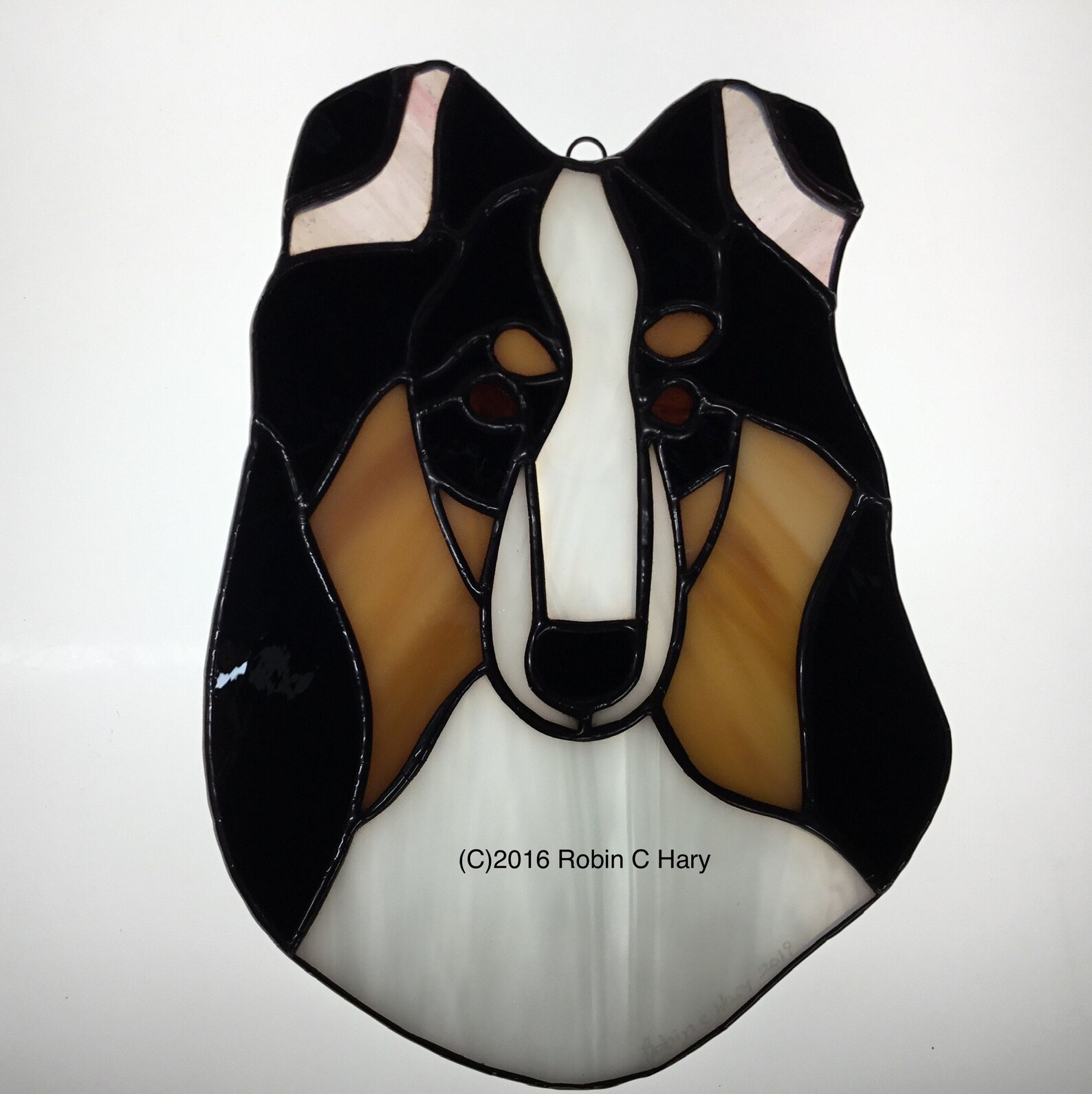 Sheltie Handmade Stained Glass Suncatcher | Etsy