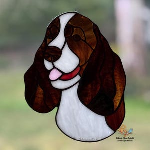 English Springer Spaniel Handmade Stained Glass Suncatcher - Etsy