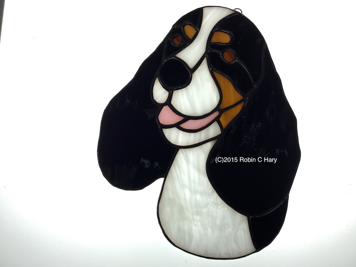 English Springer Spaniel Handmade Stained Glass Suncatcher | Etsy