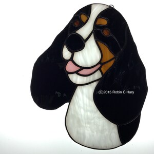 English Springer Spaniel Handmade Stained Glass Suncatcher | Etsy