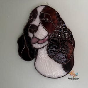 English Springer Spaniel Handmade Stained Glass Suncatcher - Etsy