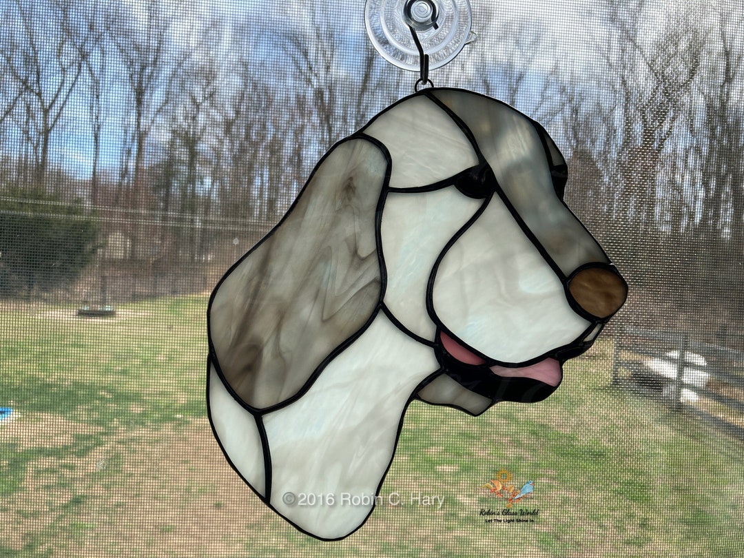 English Setter Handmade Stained Glass Suncatcher - Etsy