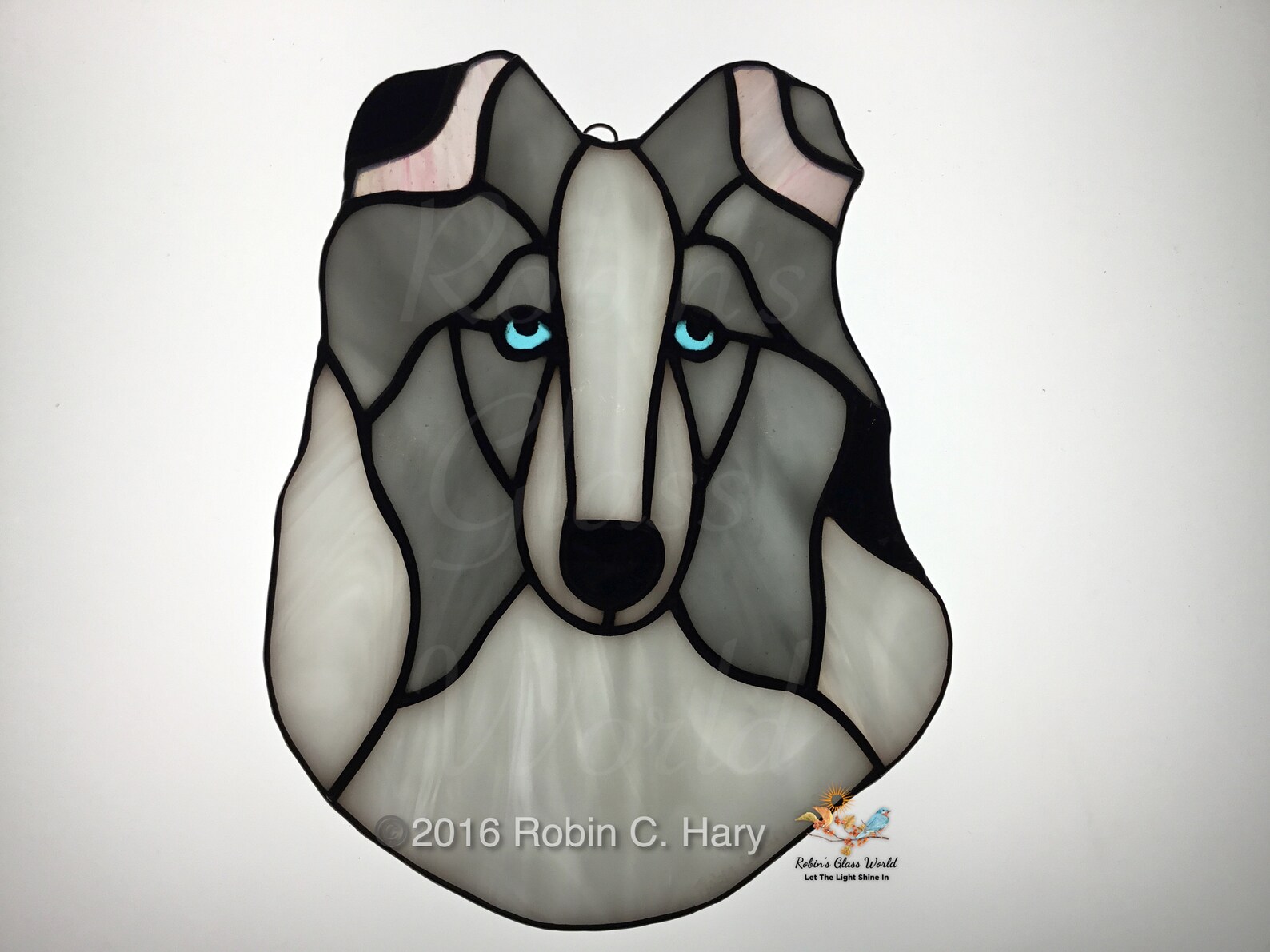 Sheltie Handmade Stained Glass Suncatcher - Etsy