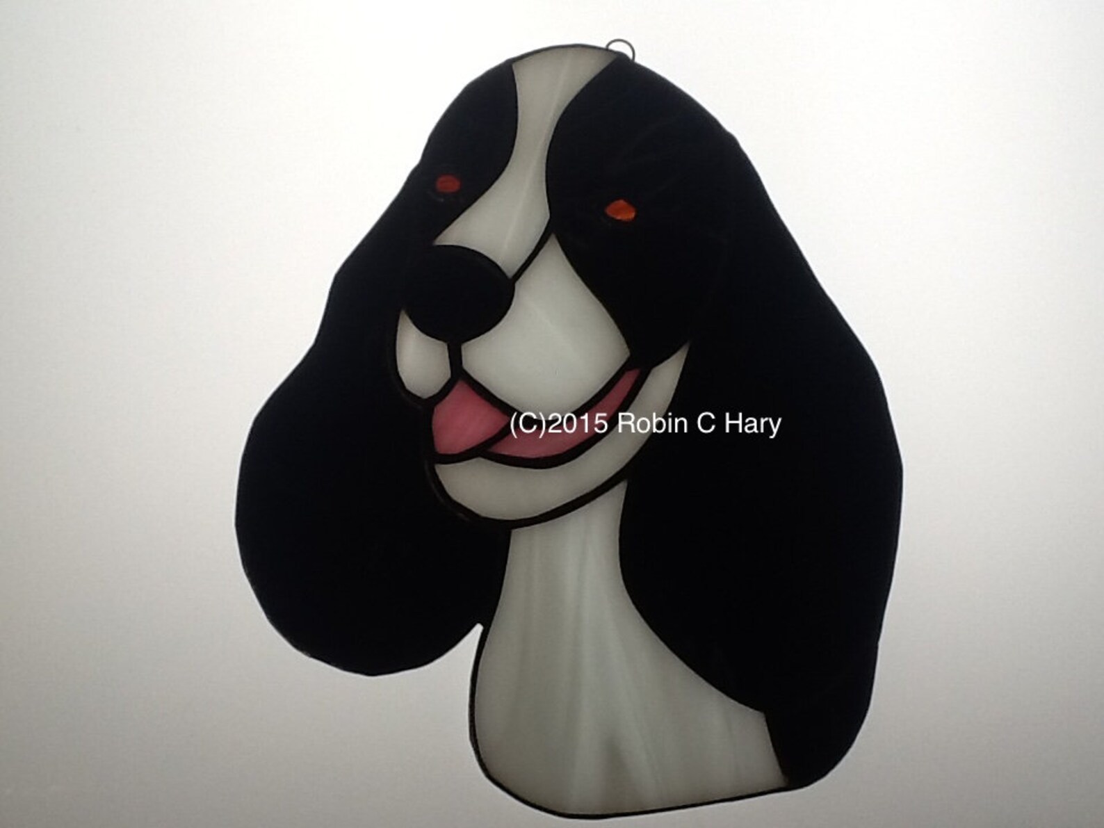 English Springer Spaniel Handmade Stained Glass Suncatcher | Etsy