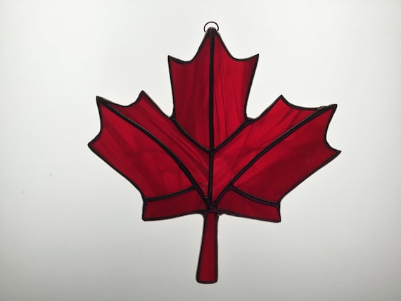 Free Stained Glass Maple Leaf Pattern - Glass Designs