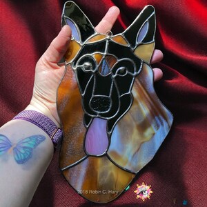 German Shepherd Stained Glass Pattern/ PDF/ DIY Dog Window Hanging - Etsy