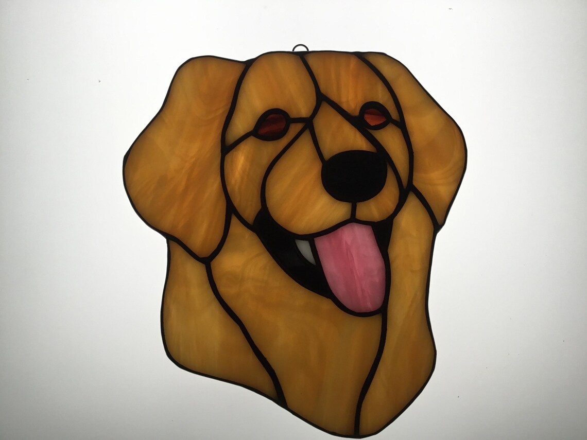 Golden Retriever Stained Glass Pattern/pdf/ DIY Suncatcher - Etsy