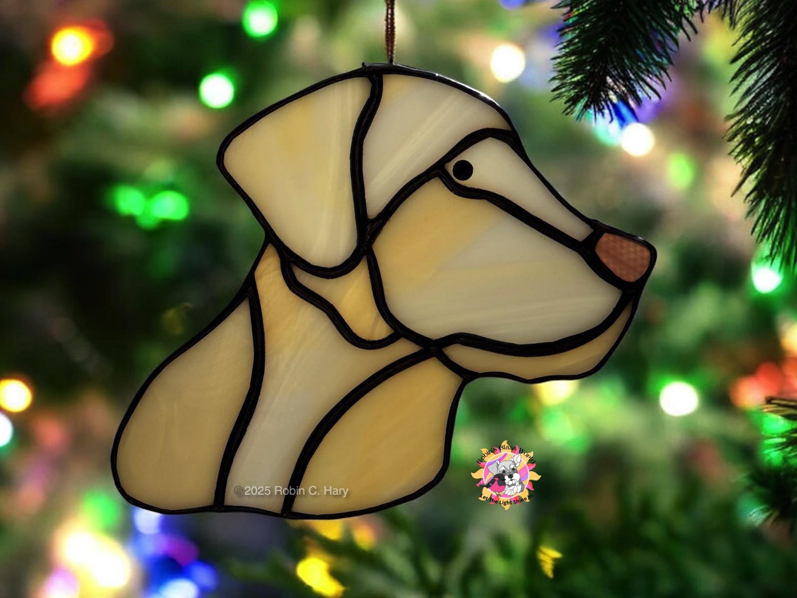 Labrador Retriever Handmade Stained Glass Ornament/ Dog Lover Gift - Etsy
