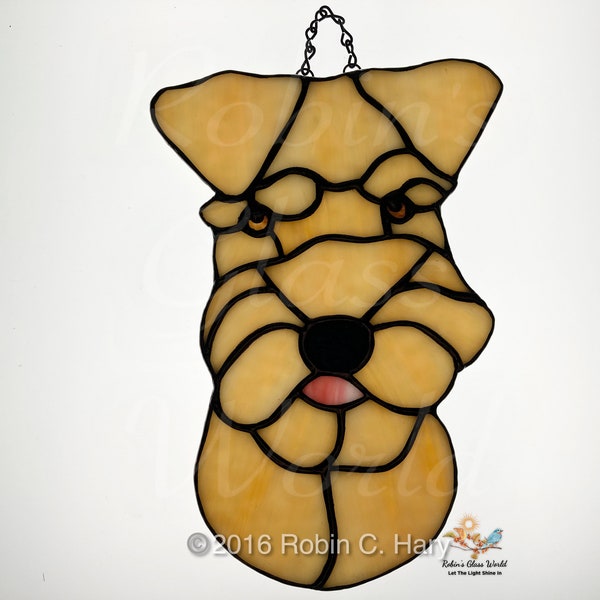 Wheaten Terrier Stained Glass - Etsy