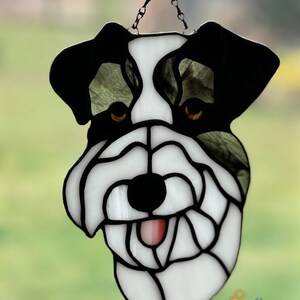 Schnauzer Handmade Stained Glass Suncatcher Miniature Schnauzer Giant ...